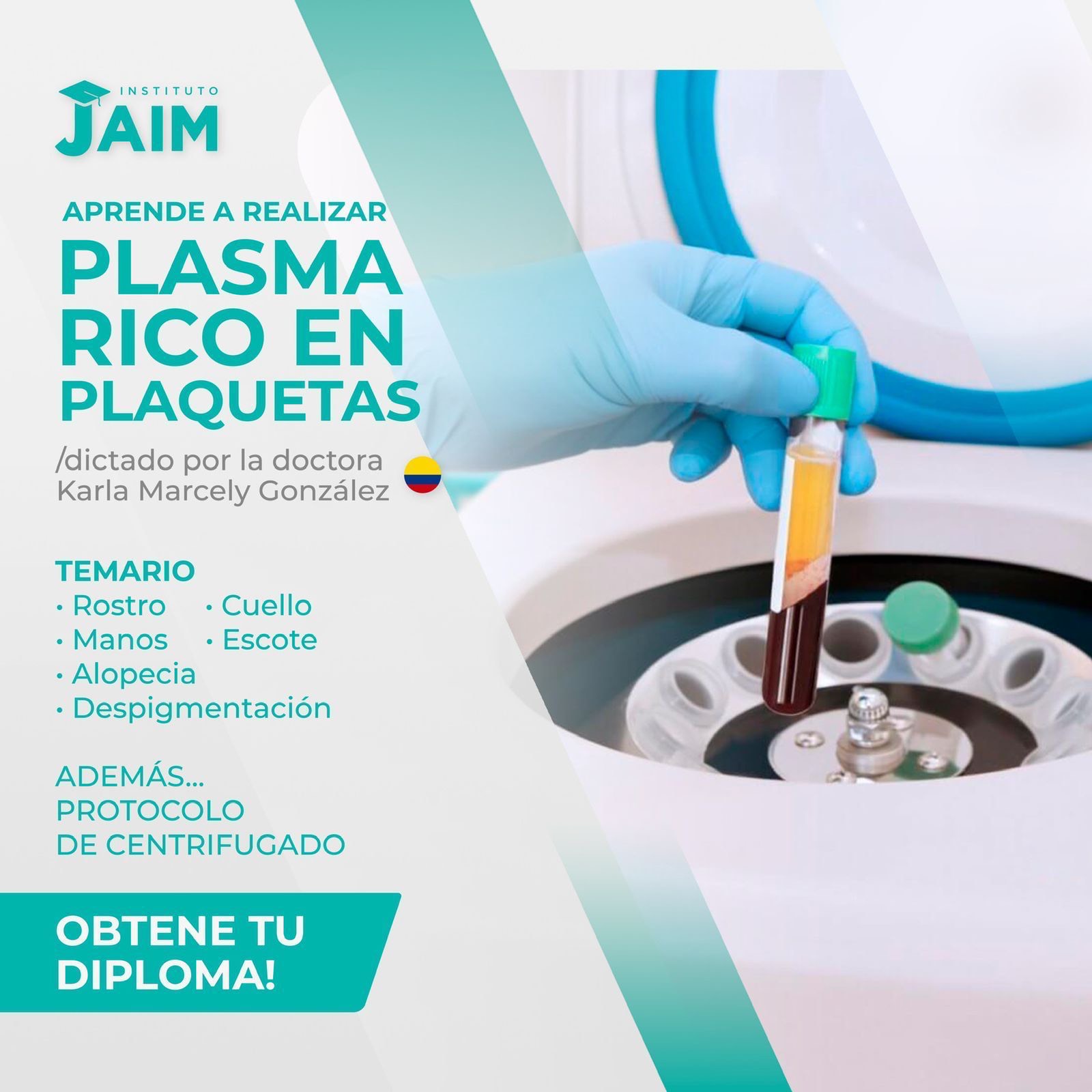 Curso de Plasma rico en plaquetas con diploma - Instituto Jaim | Ho...