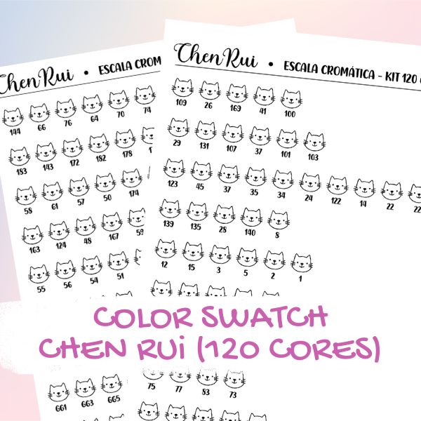 Color Swatch em Escala Cromátic - Chen Rui (120 cores) - Duo Color...