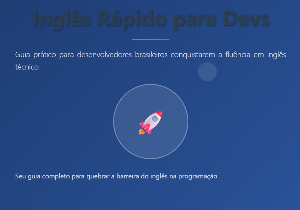 Inglês Rápido para Devs - Louis Rocha Silva | Hotmart