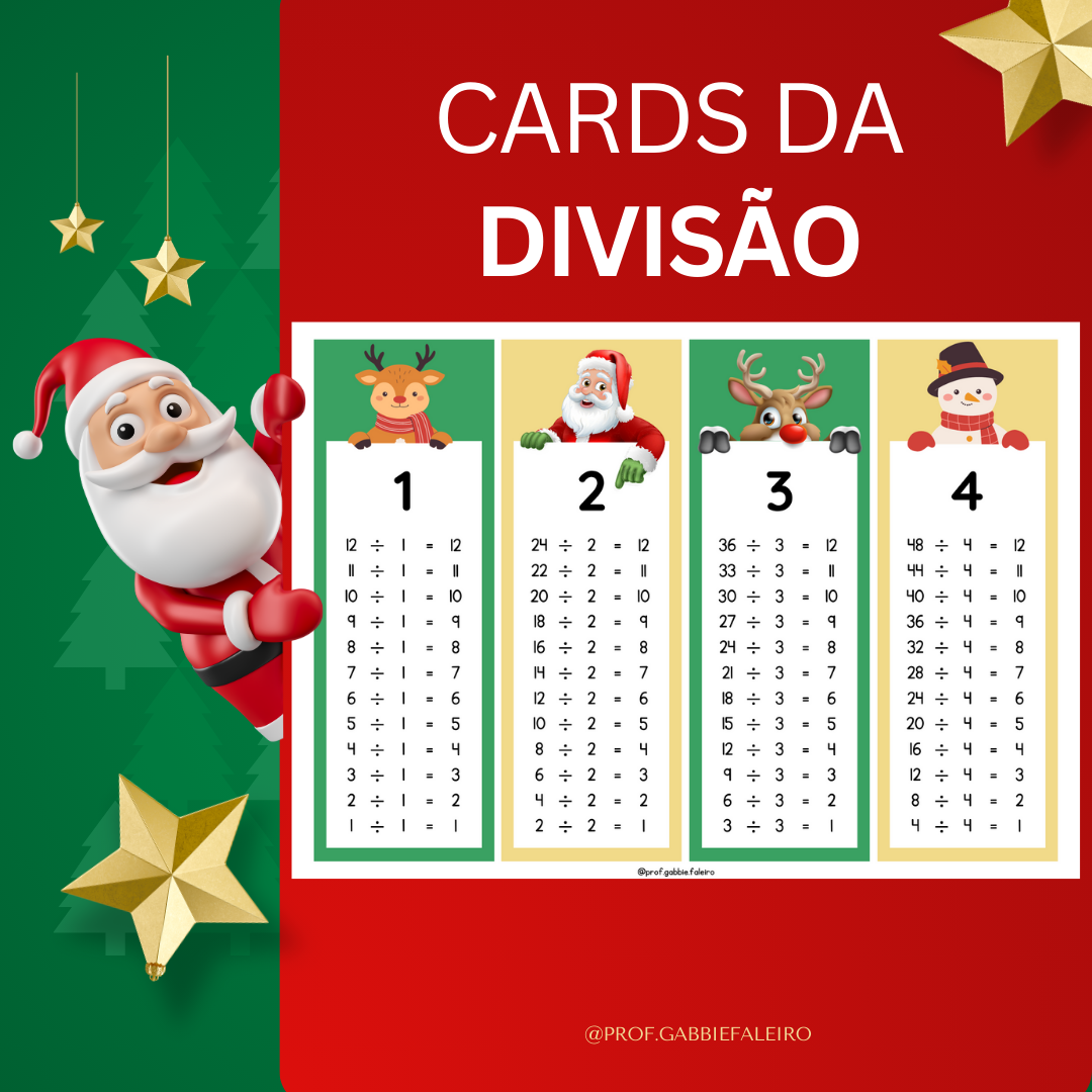 CARDS DIVISÃO (1-12) - Gabbie Faleiro | Hotmart