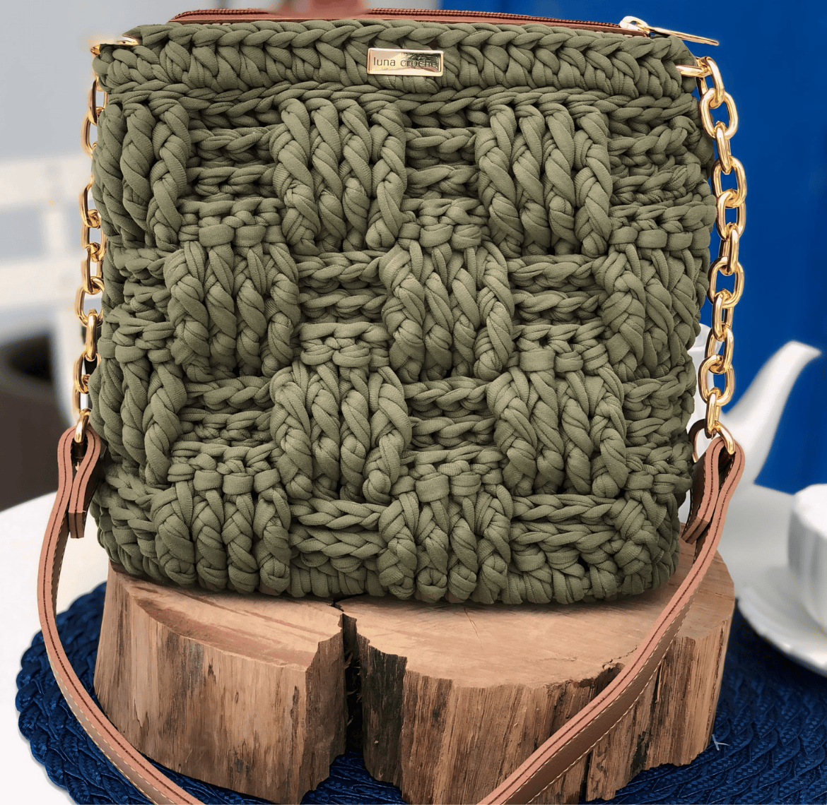 Bolsa Atenas - Renata Romano | Luna Crochê Oficial | Hotmart