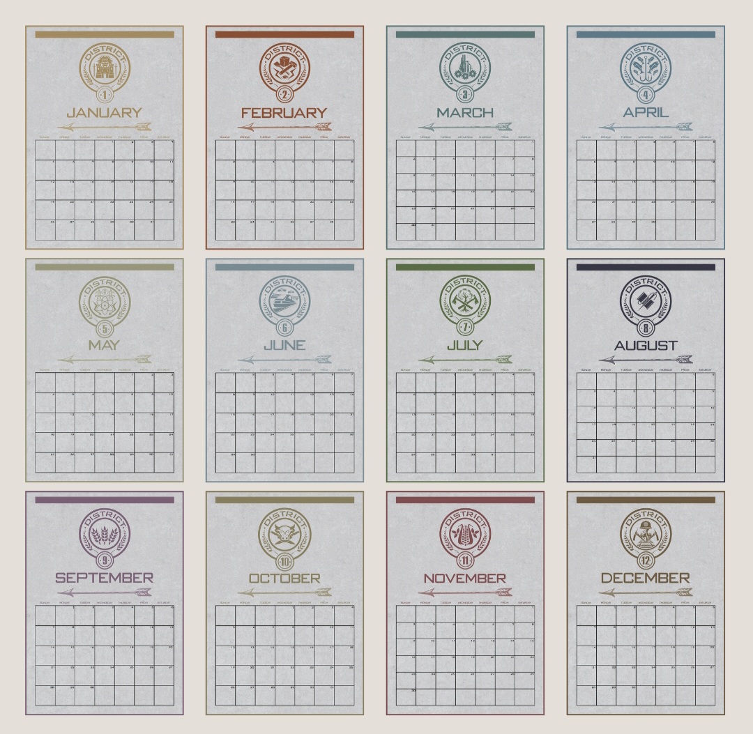 The Hunger Games Monthly Planner Calendar 2025