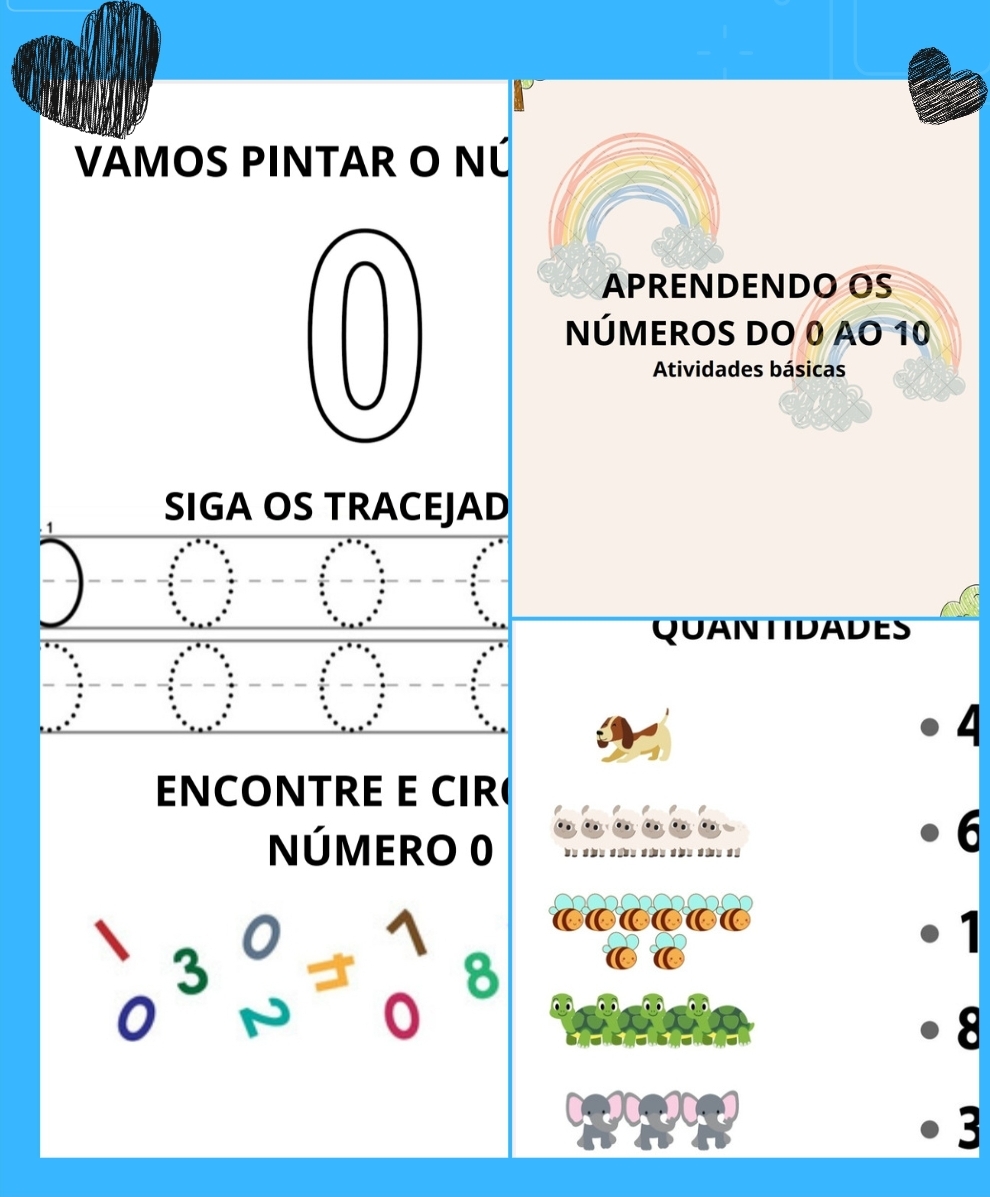 Mini e-book " Aprendendo os números do 0 ao 10"