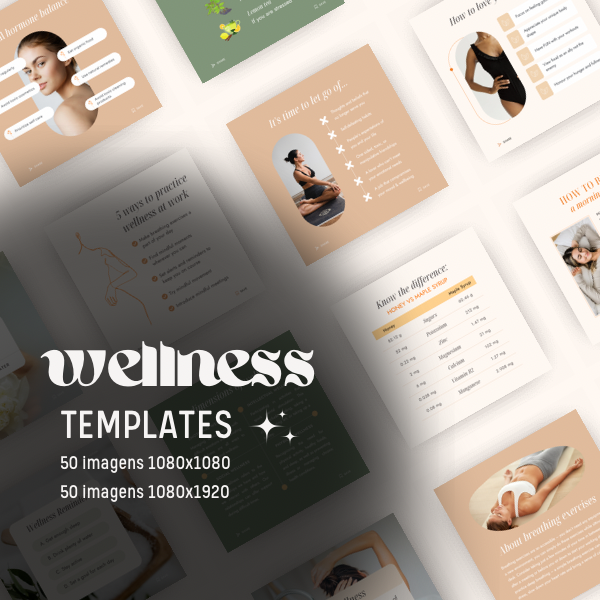 Wellness Templates Canva - Ivana Mendes Neves | Hotmart