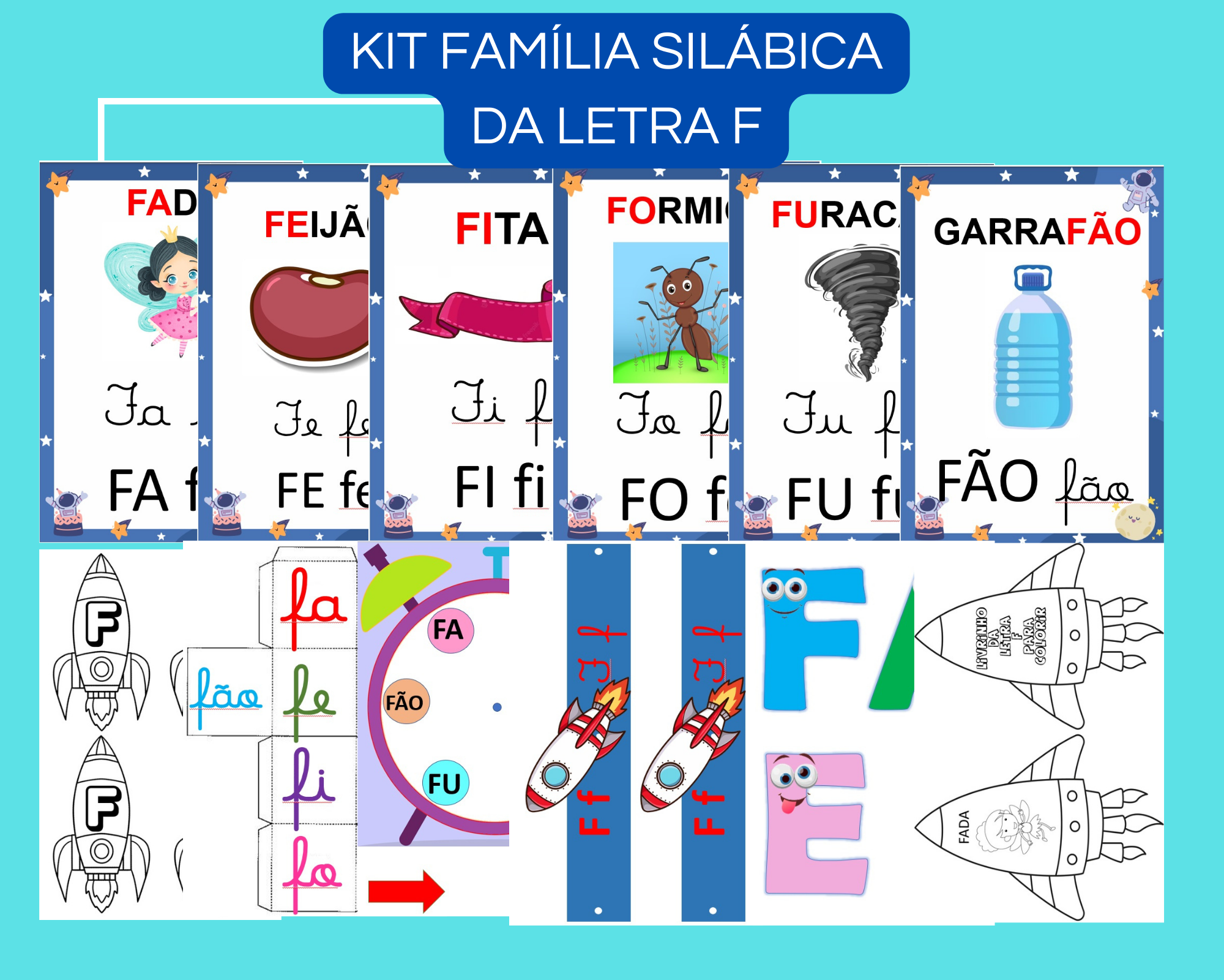 KIT FAMÍLIA SILÁBICA DA LETRA F - ROSEMERE PROFESSORA | Hotmart