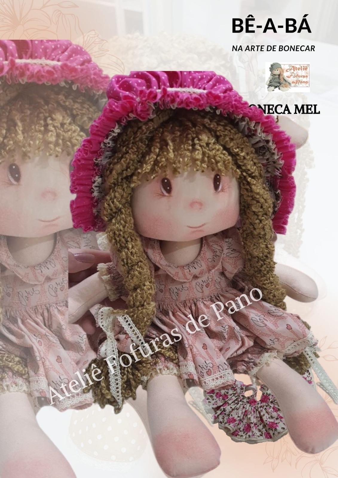 Mini Curso On Line Boneca Mel - Ateliê Fofuras de Pano - Simone Cat...