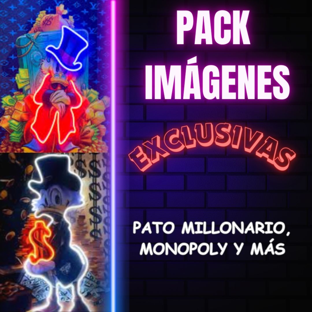 Pack de imágenes Exclusivas Pato Millonario,Arte Grafitti ,monopoly...
