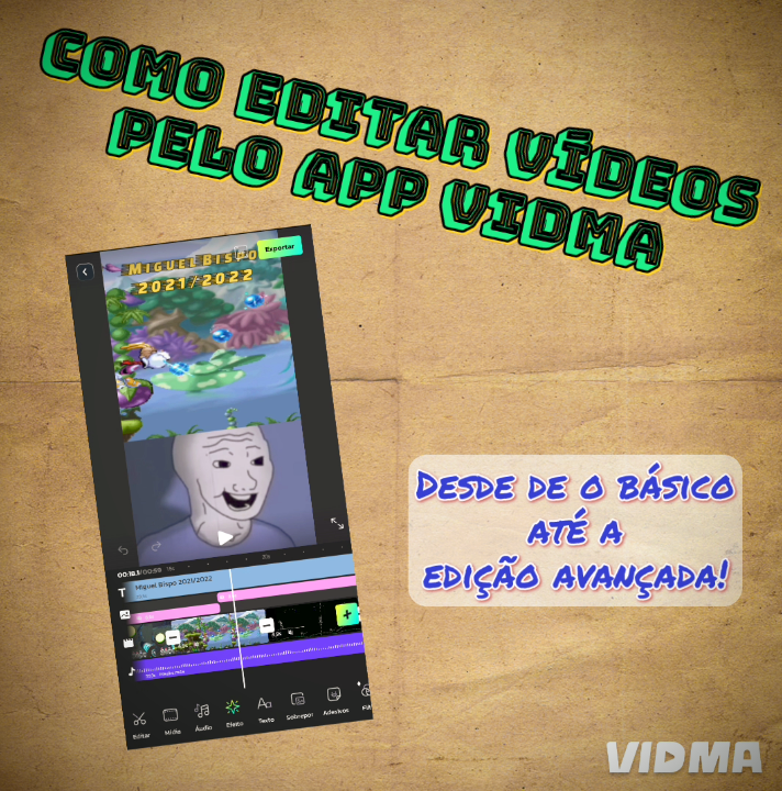 Como editar vídeos pelo app vidma.