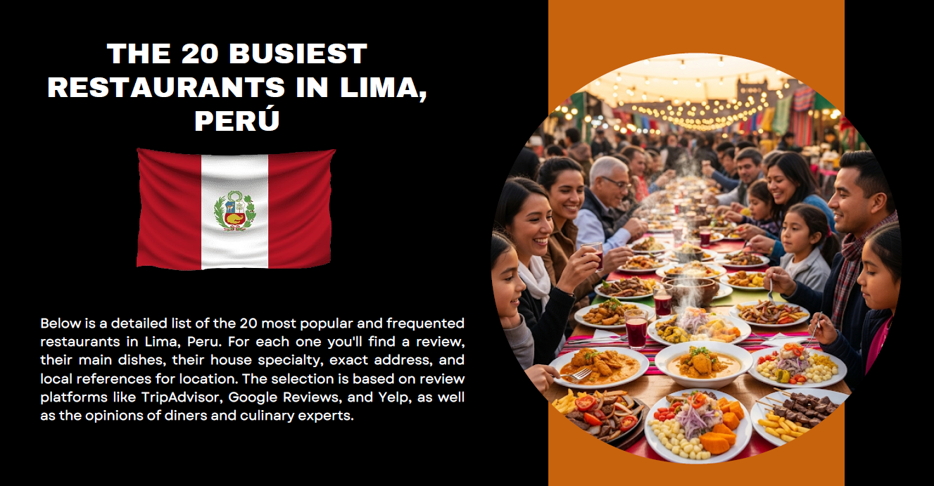 THE 20 BUSIEST RESTAURANTS IN LIMA, PERÚ