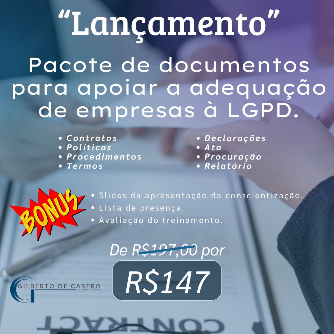 Pacote de documento para apoiar a adequação de empresas à LGPD. - G...