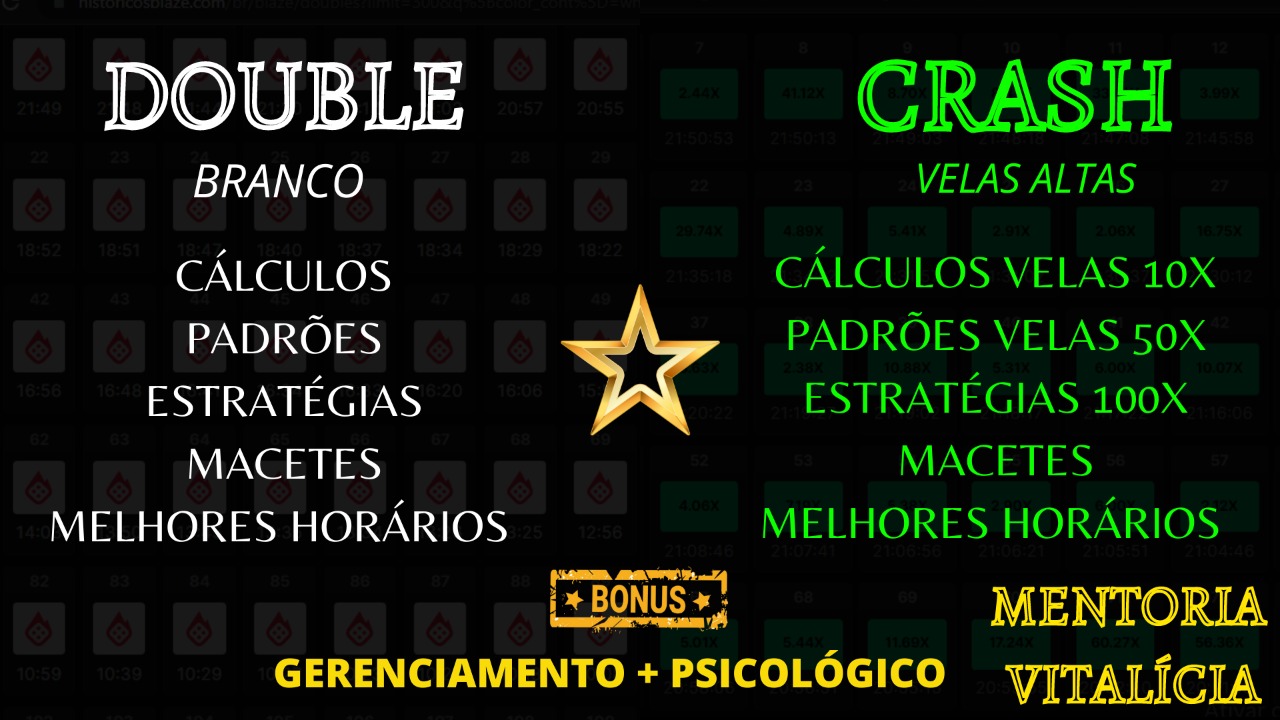 Mentoria Curso Blaze smash + plataformas Branco x14 + velas altas 5x10x 100x crash Aprenda do ...