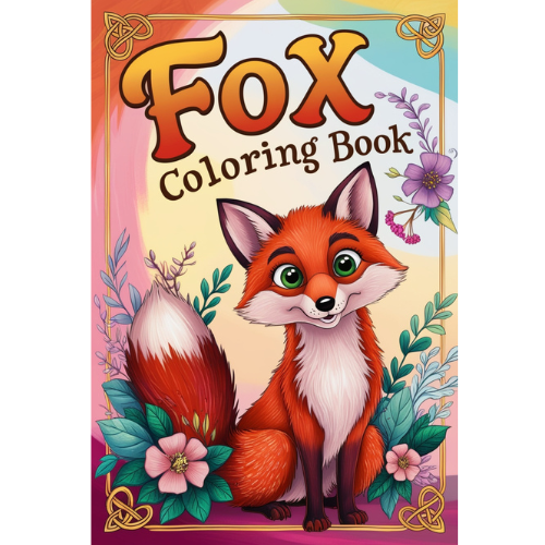 FOX Coloring Book for KIDS and ADULTS