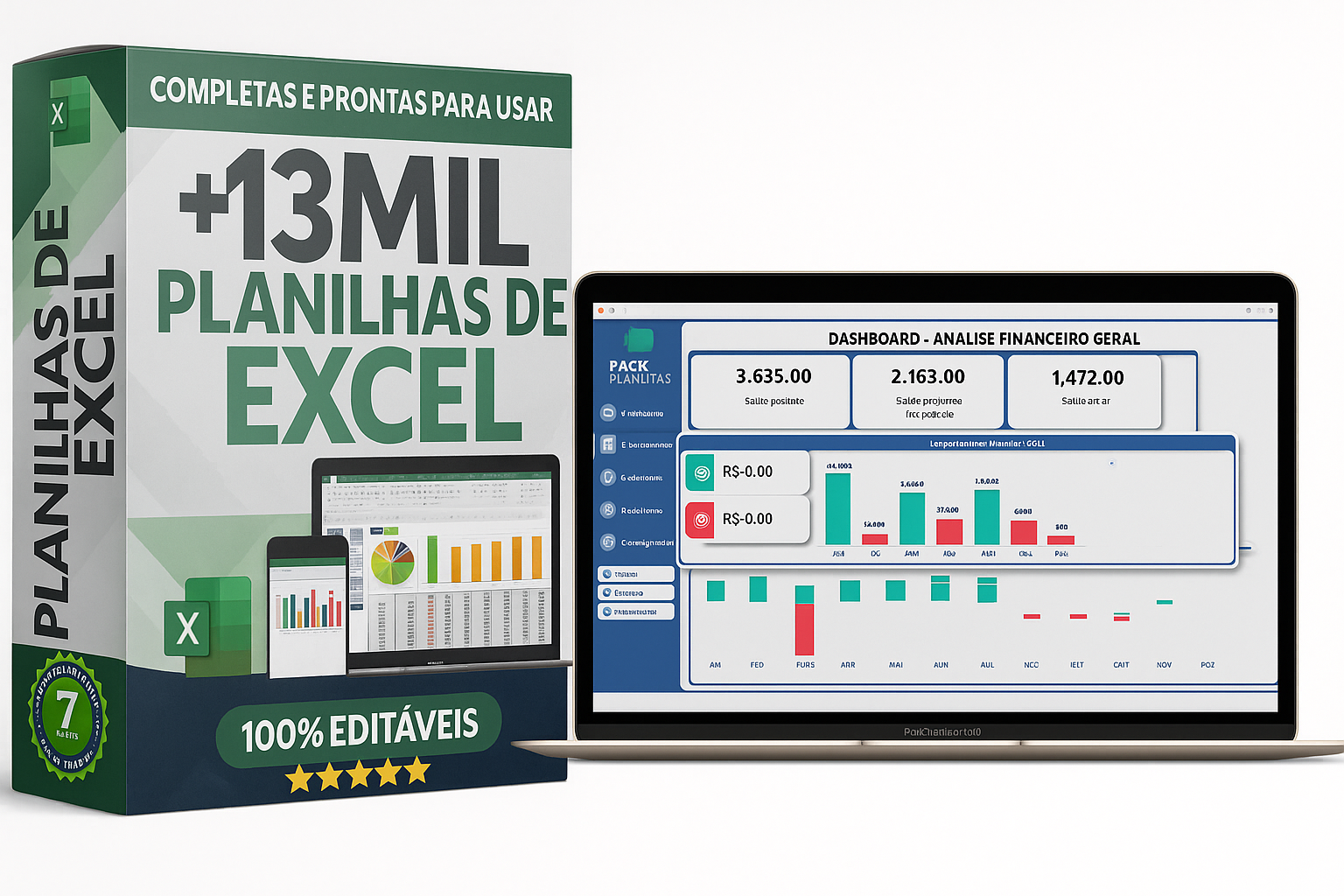 13 mil Planilhas PRO - Natalia Karoliny Caranha | Hotmart