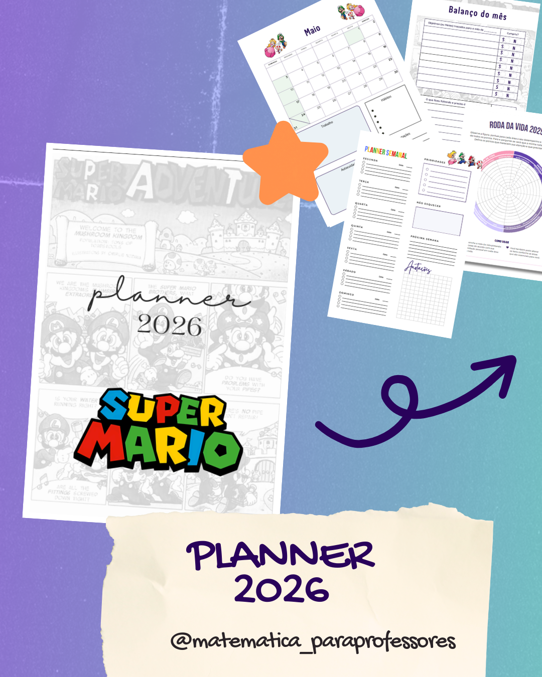 Planner 2026 - Super Mario | Hotmart