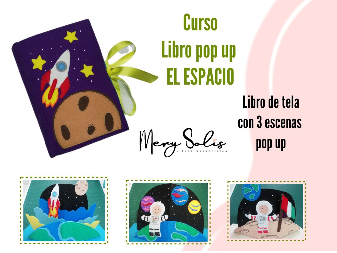 Curso libro pop up en tela EL ESPACIO - Mery Solis | Hotmart