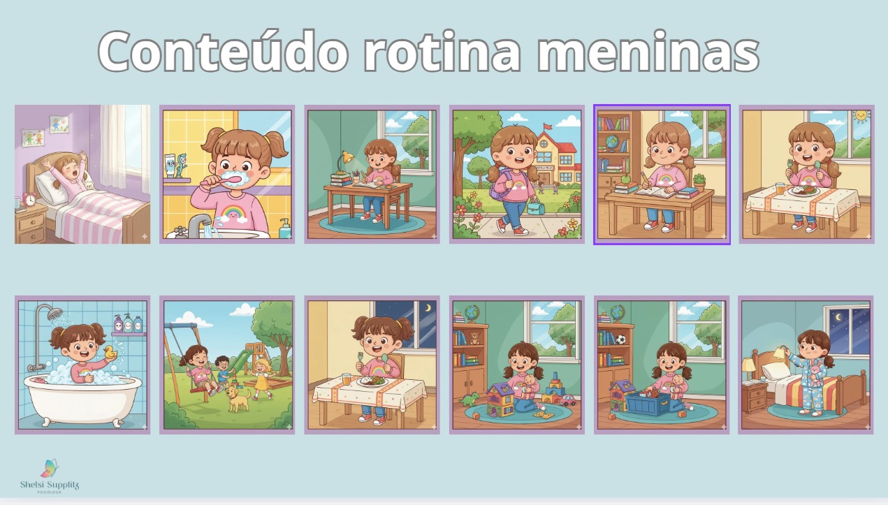 Rotina Visual Infantil para Crianças com TEA (Meninos e Meninas)