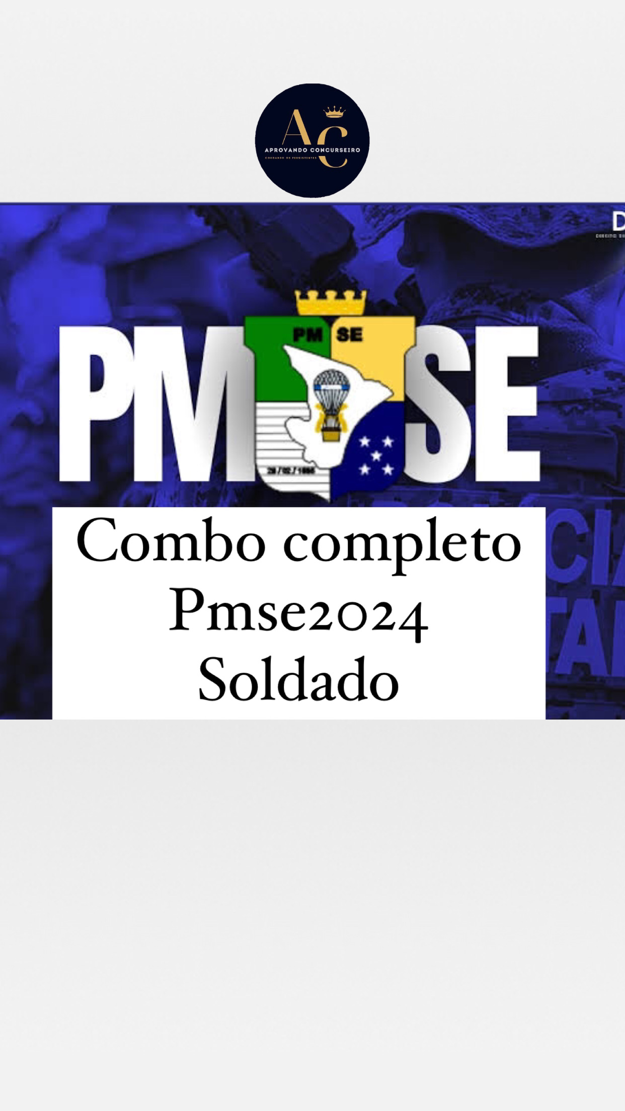 COMBO COMPLETO 4 materiais decisivos PMSE SOLDADO 2024