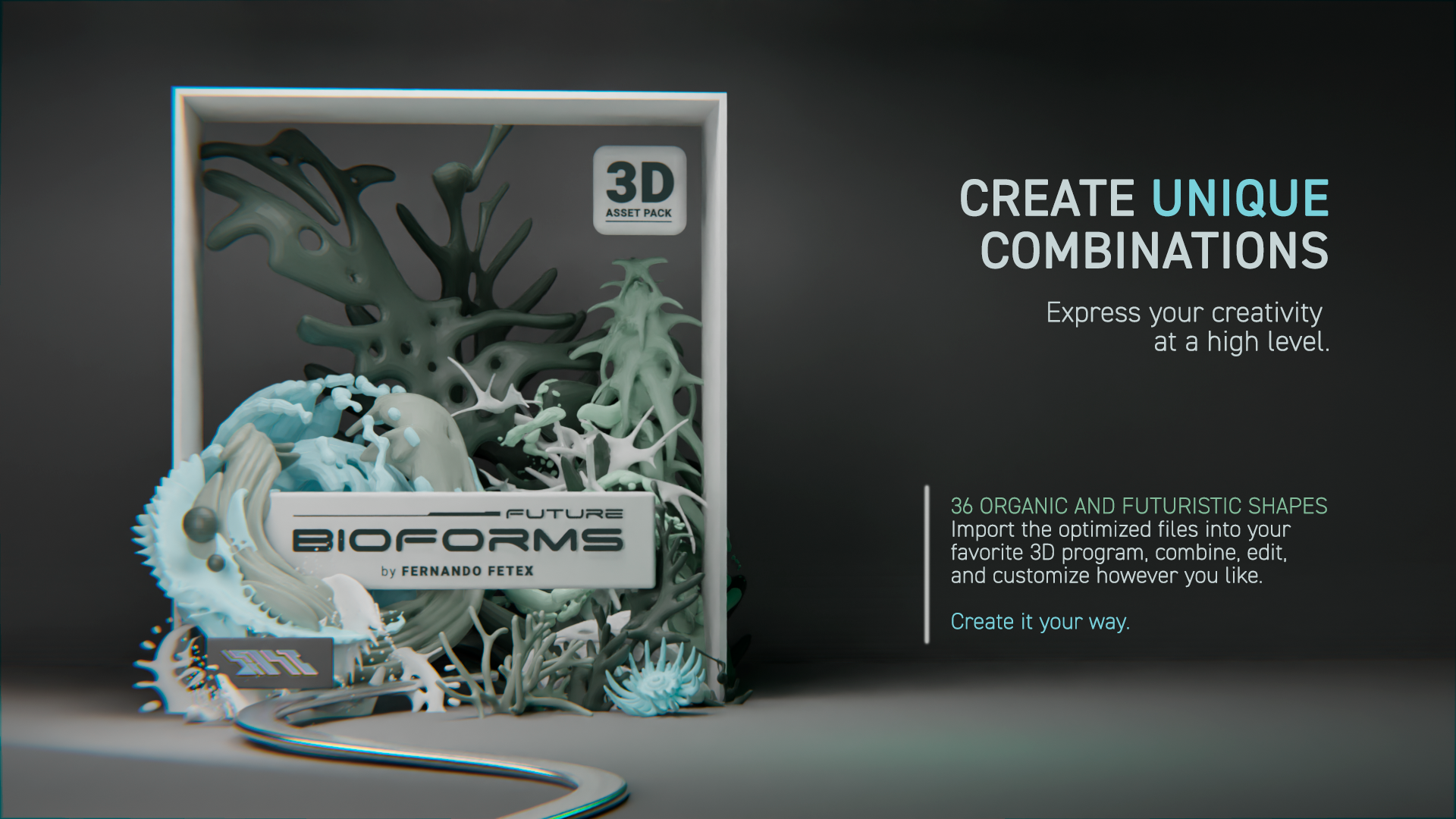 Future Bioforms | 3D asset pack - Fernando Fetex | Hotmart