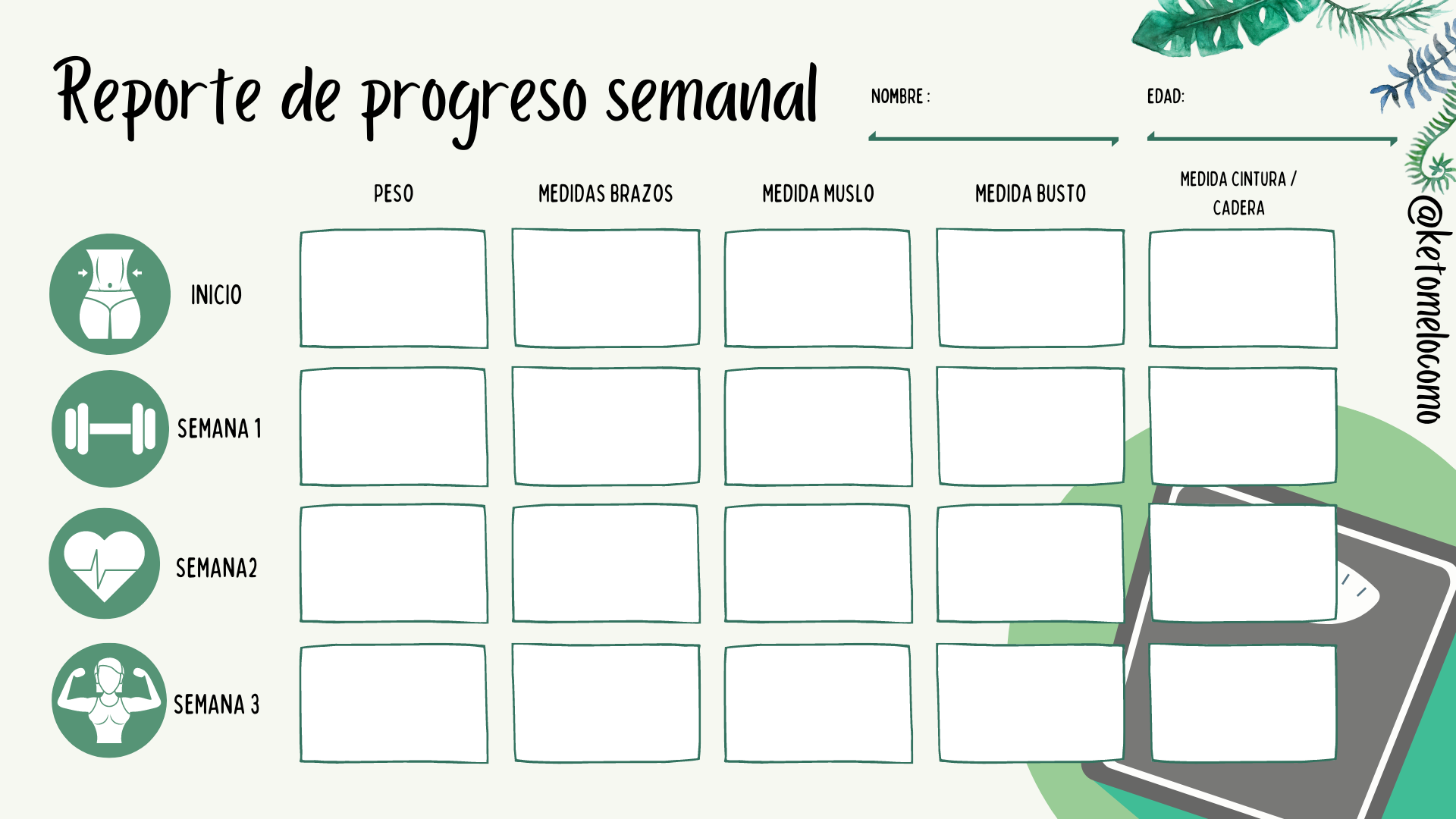 Plantilla de Progreso y Calendario de Motivación - Alicia Olivo | H...