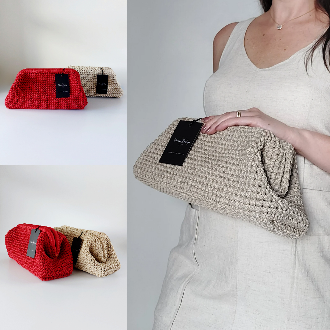 Clutch Veneto Curso de crochê Bolsa de crochê Pouch Bag Crochet bag...