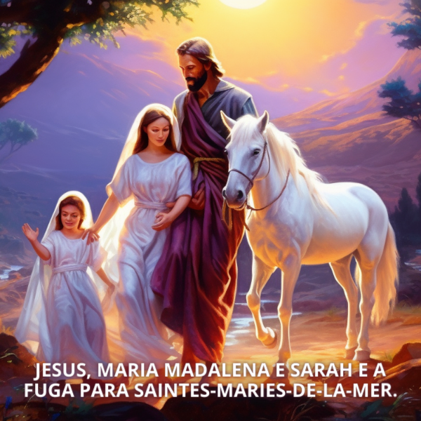 Jesus, Maria Madalena e Sarah e a fuga para Saintes Maries de la Me...