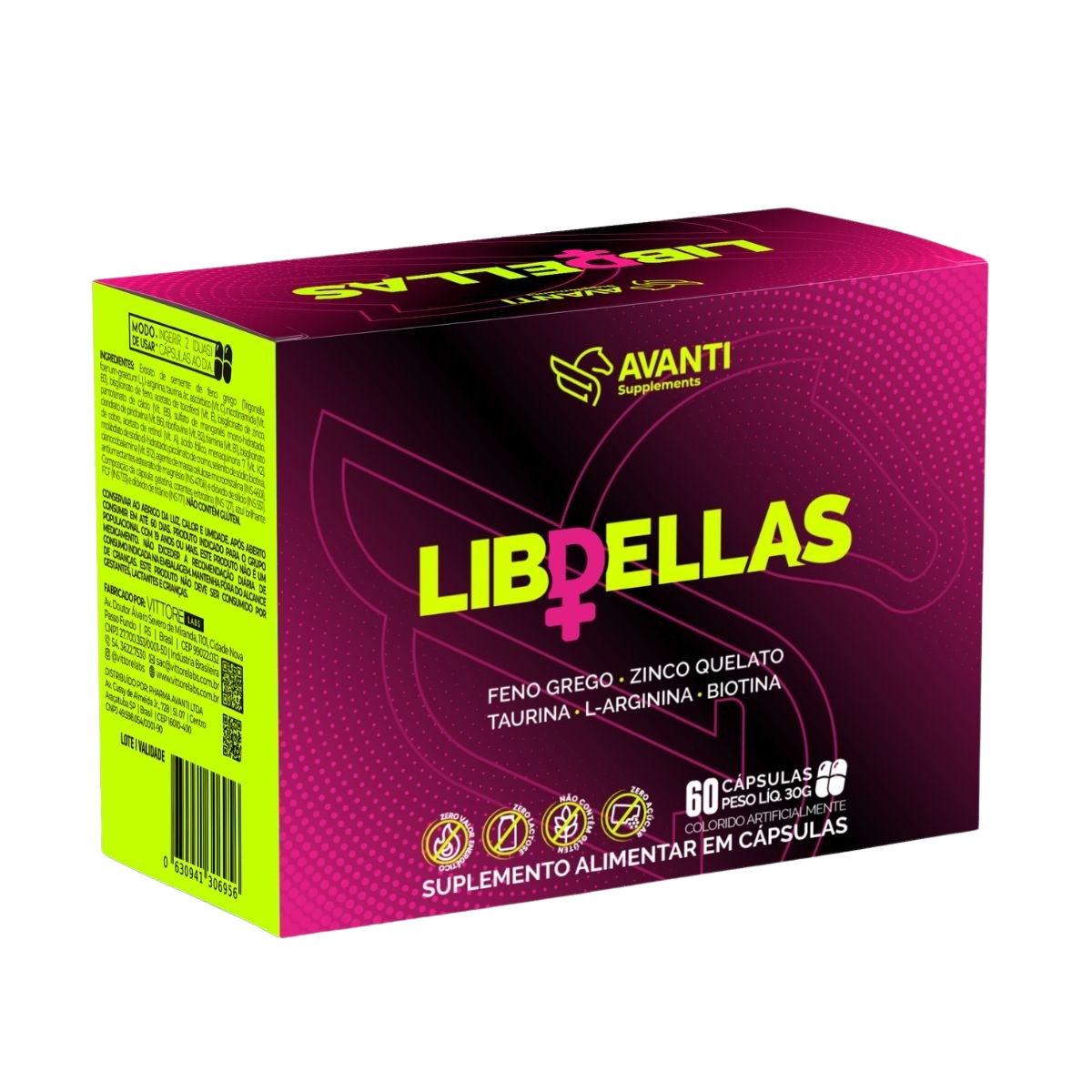 LibDellas Multivitamínico Feminino 500mg 60 Cápsulas - Avanti Suppl...