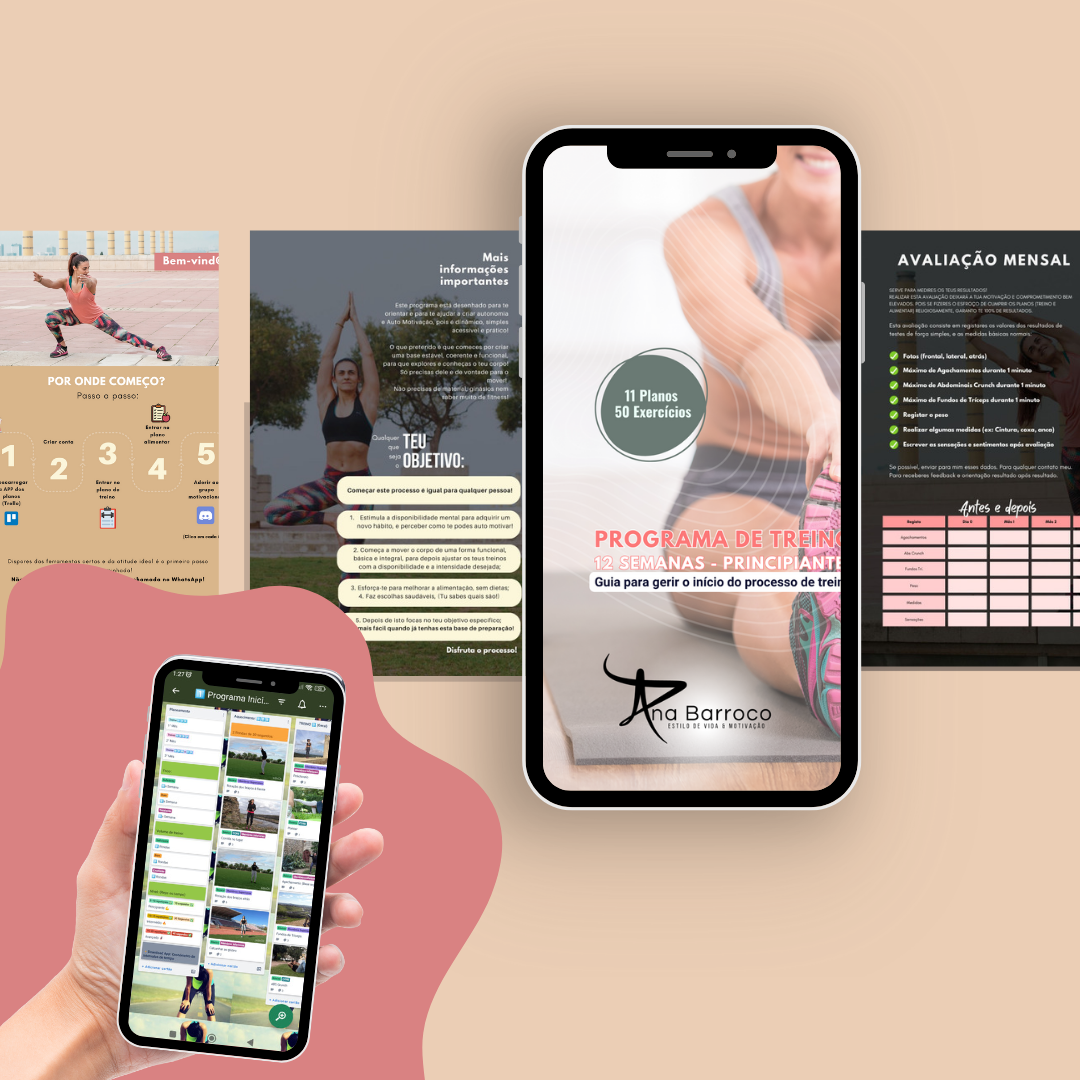 Programa de treino para iniciante - 12 semanas - Ana Rosado Barroc...