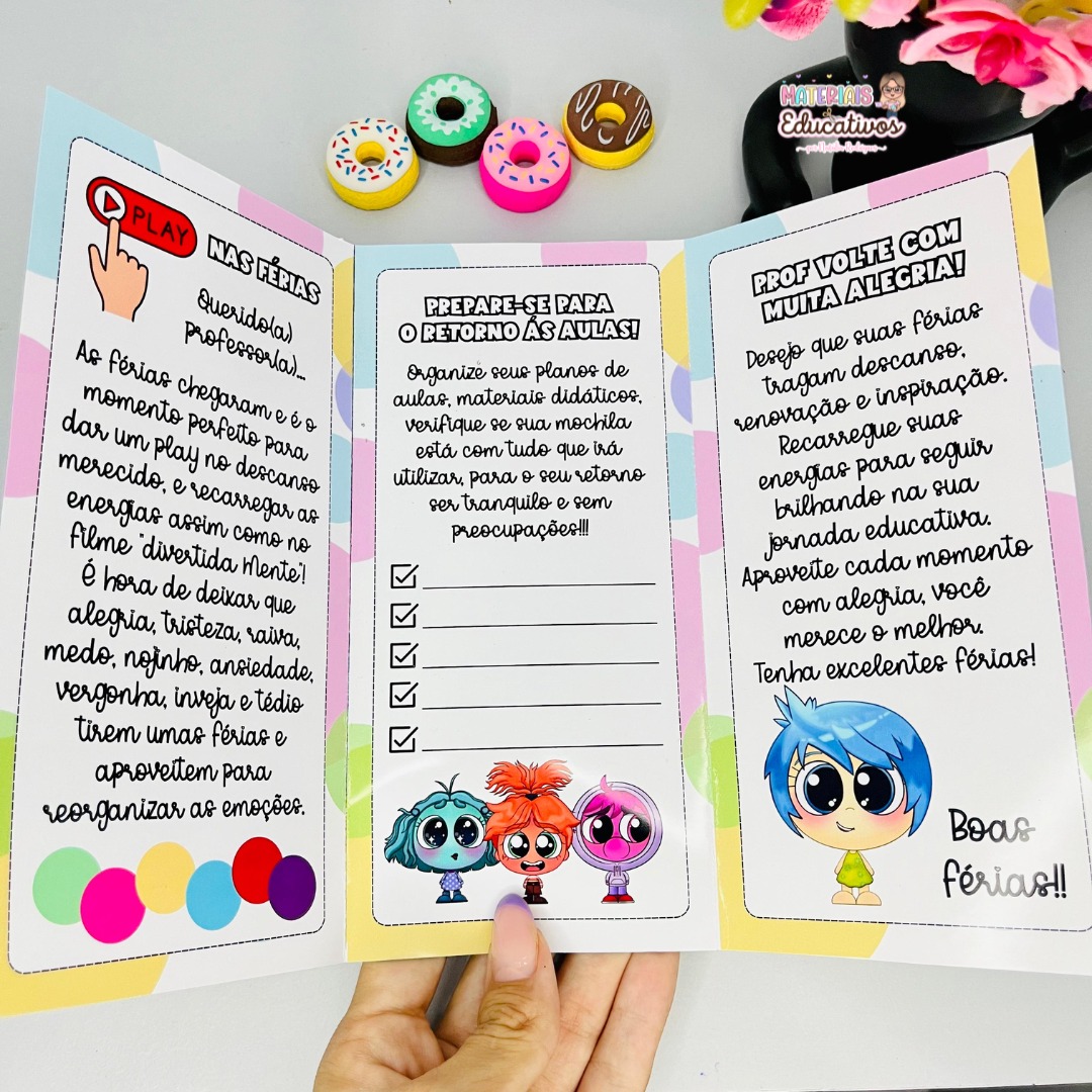 Folder férias para professores "divertida Mente" - Maria Natalia Ro...