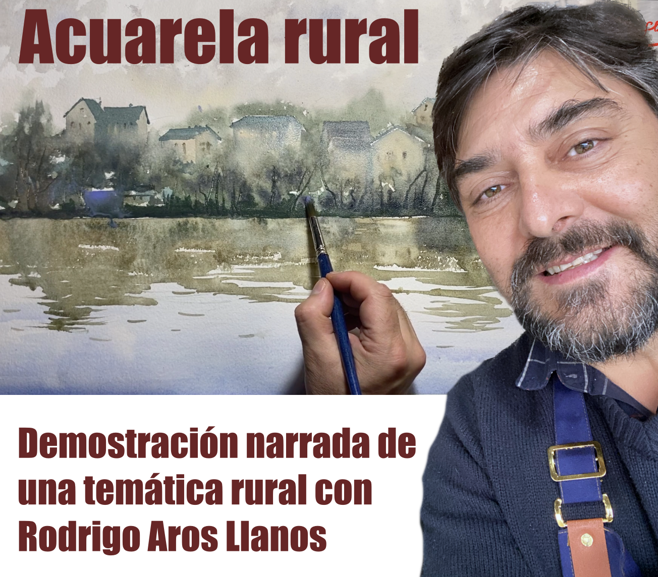 Demostración de paisaje rural en acuarela - Rodrigo Aros Llanos | H...