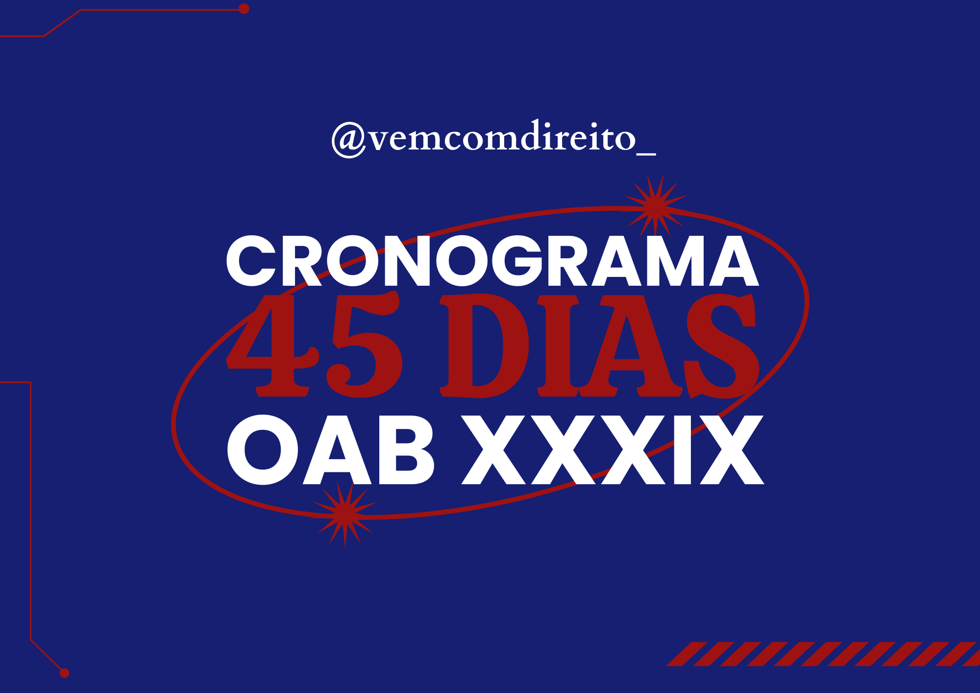 CRONOGRAMA DA APROVAÇÃO - OAB 39 - 45 DIAS - Vem com direito | Hotmart