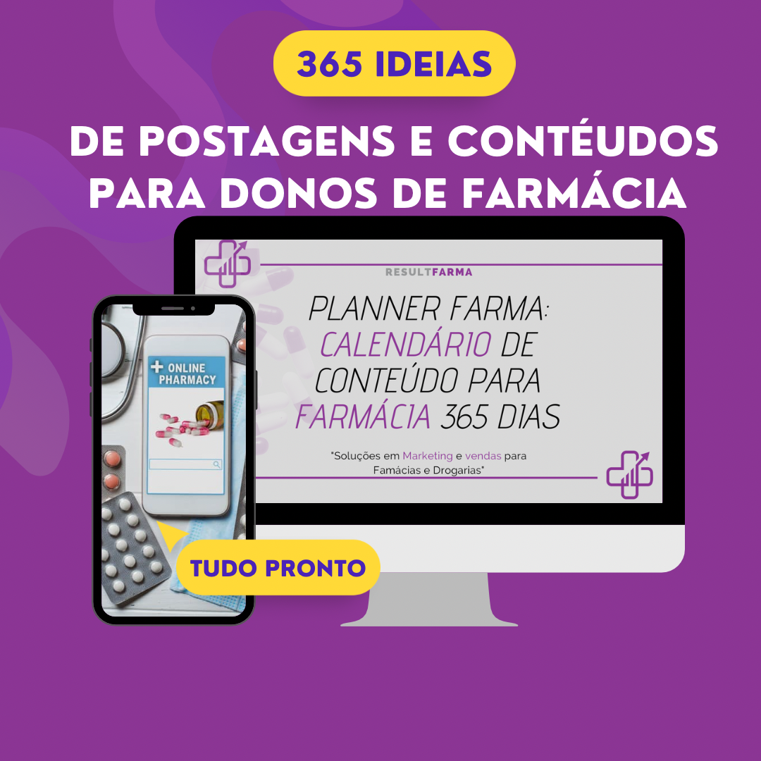 PLANNER FARMA-Calendário de conteúdo para Farmácias-365 ideias. - R...