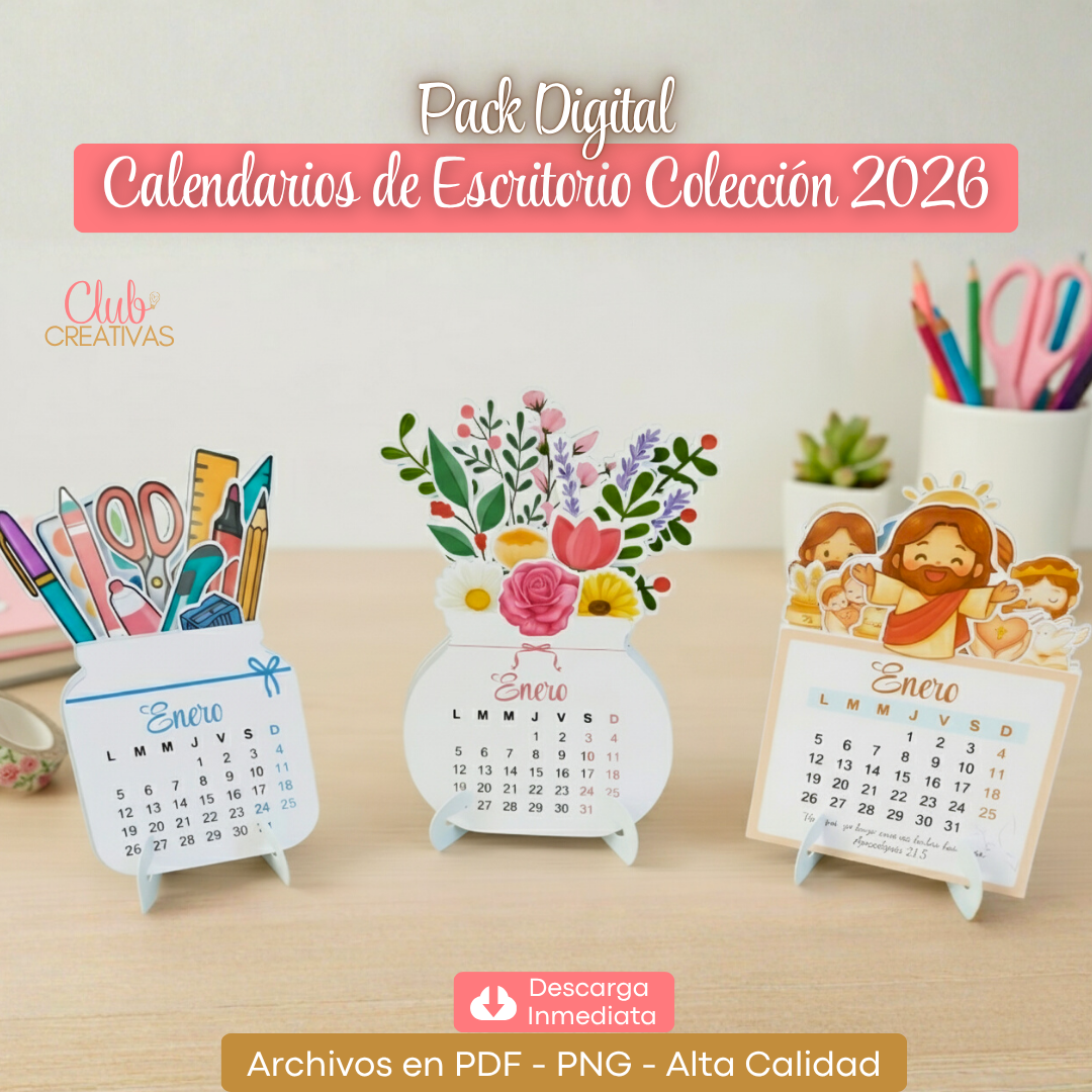 Pack Digital Calendarios de Escritorio - Colección 2026