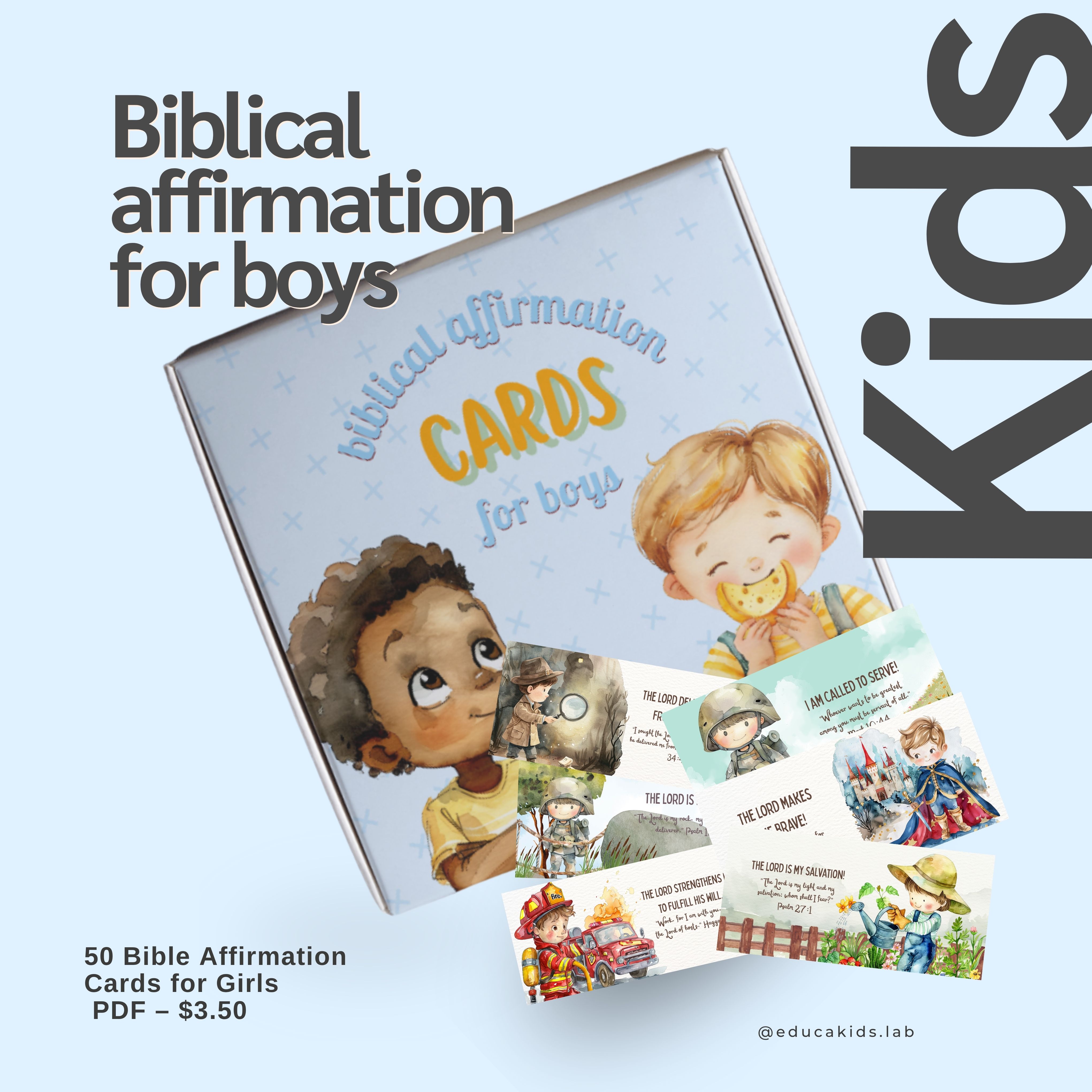 Affirmation Cards for Boys – Printable Set