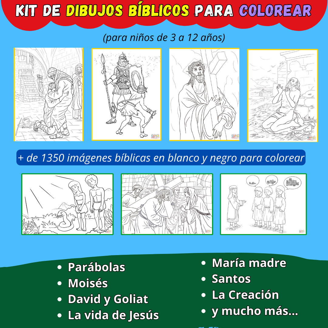 Kit Bíblico para Colorear - Omar Jesús Balbuena arenas | Hotmart