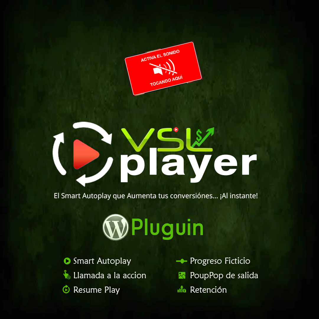 VSL PLAYER - AUMENTA LA RETENCION DE TU VIDEO - Millonarios LLC | H...