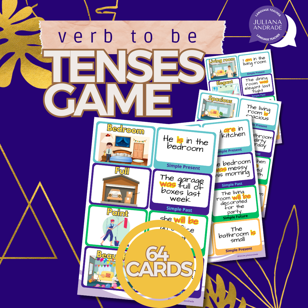 Tenses Game - VERB TO BE / PARTS OF THE HOUSE - Juliana Andrade - E...