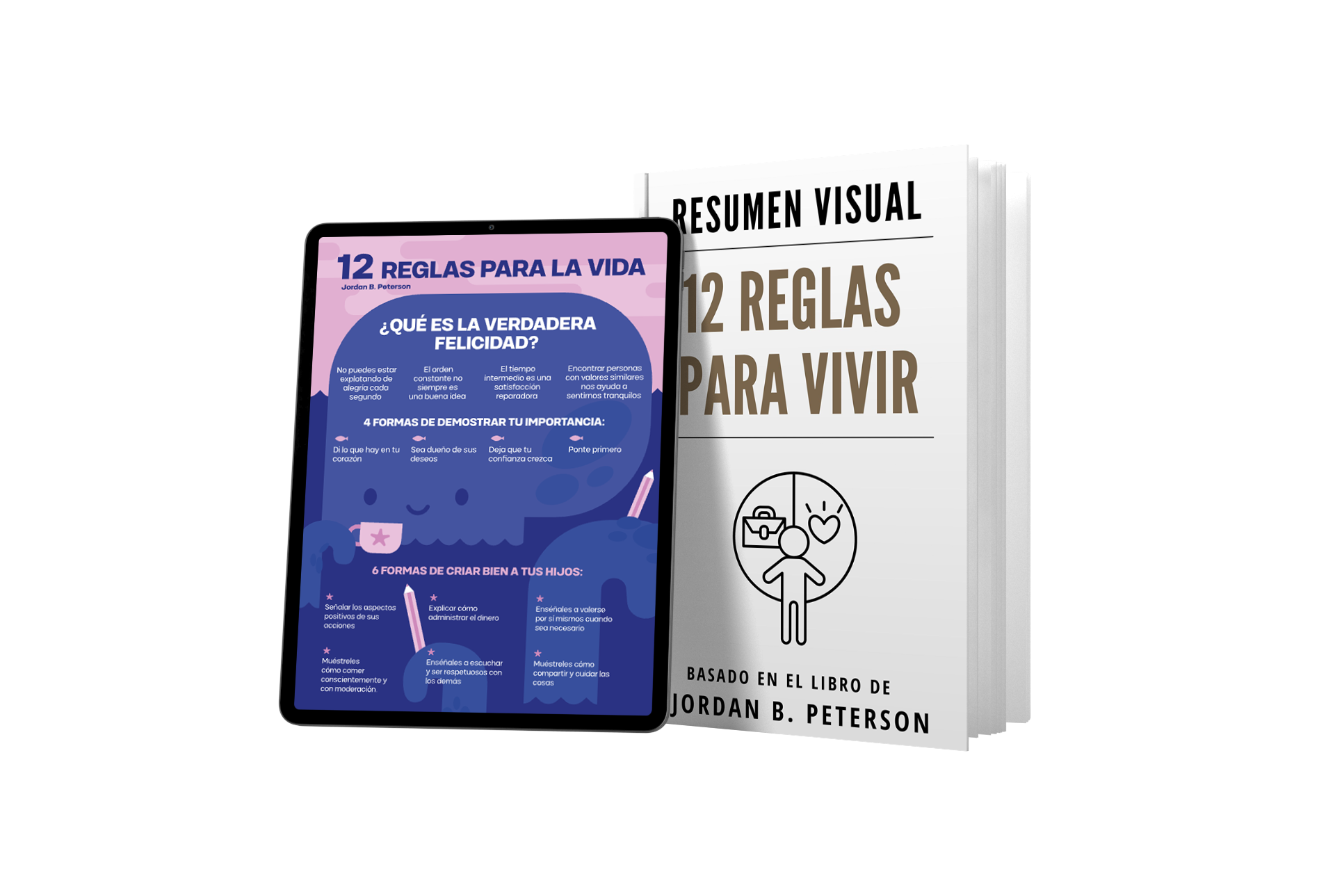 Resumen visual 12 Reglas para Vivir - Resumoteca | Hotmart