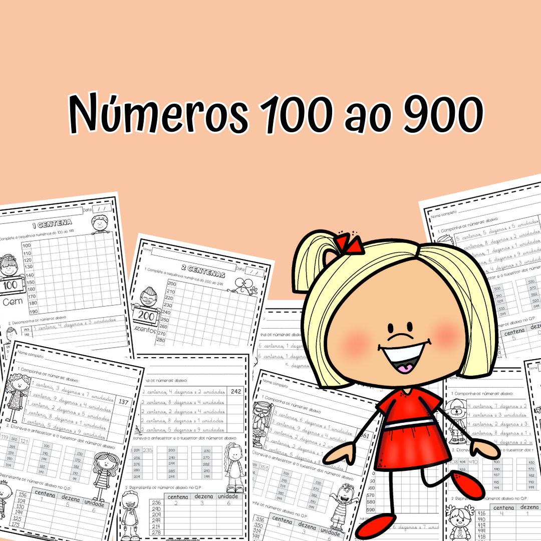 Atividades de matemática do número 100 ao 900. - Sabrina | Hotmart