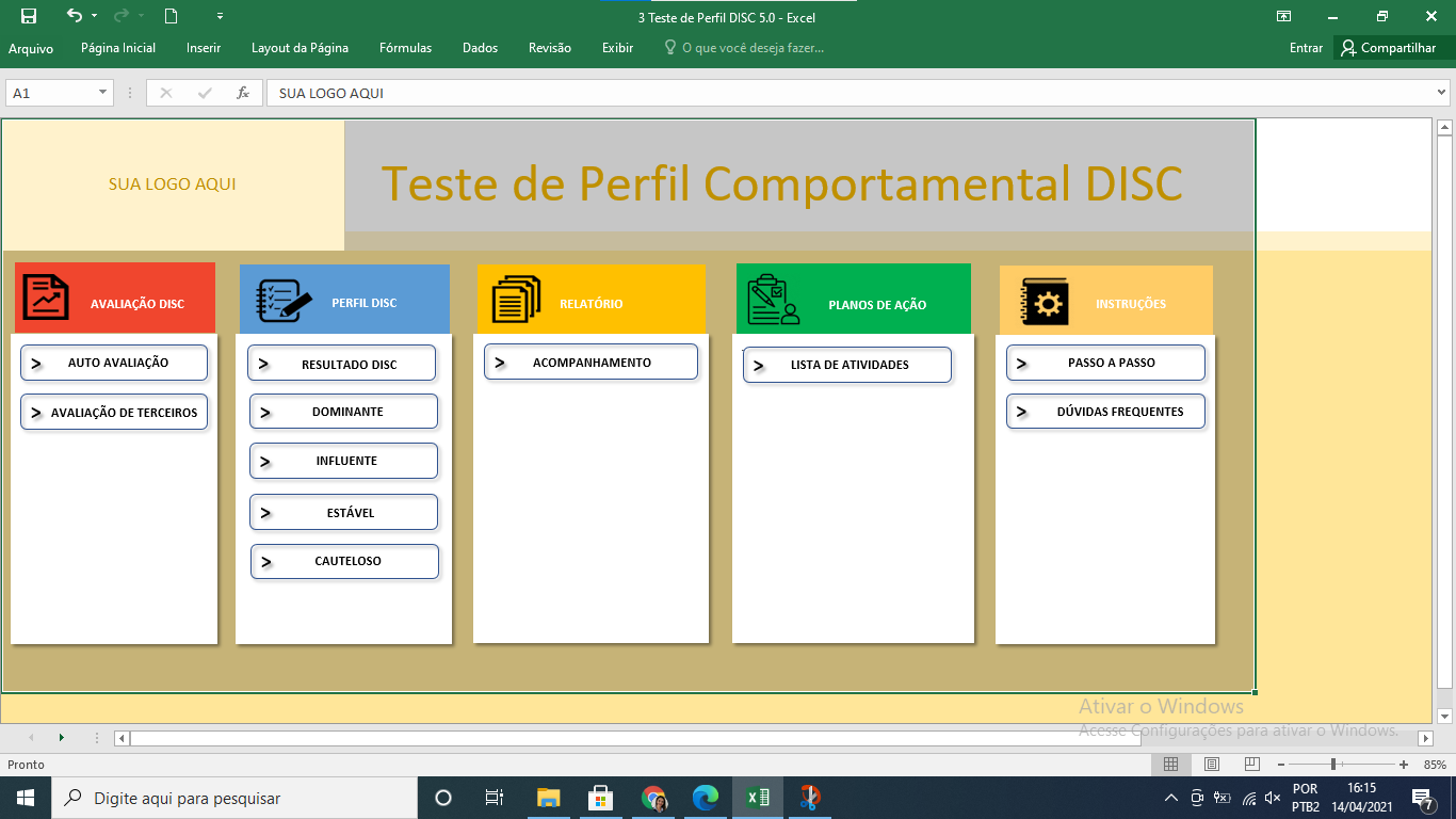 DISC : Planilha em Excel Fácil de Usar
