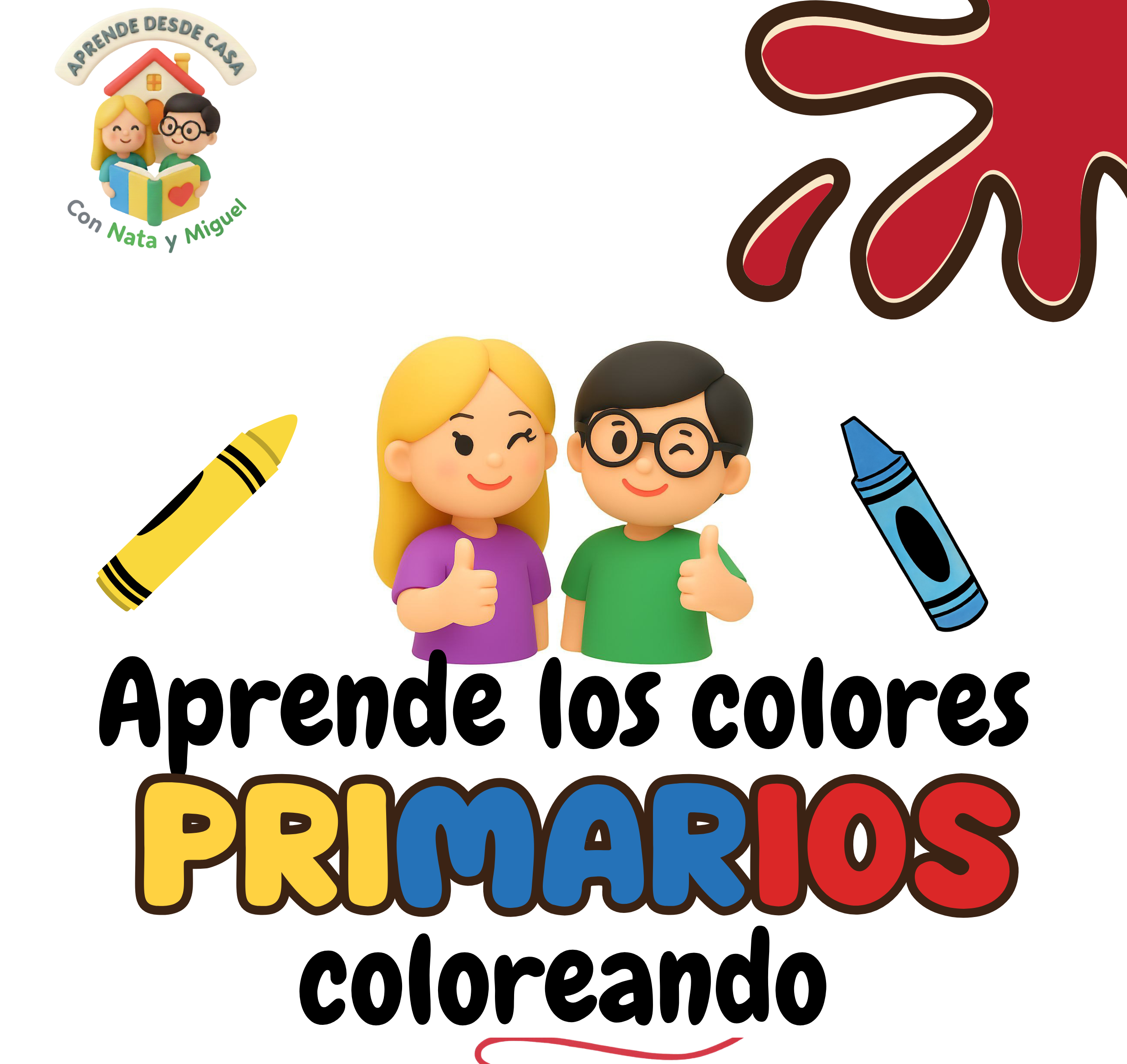 Aprende los colores PRIMARIOS coloreando - Natalia | Hotmart