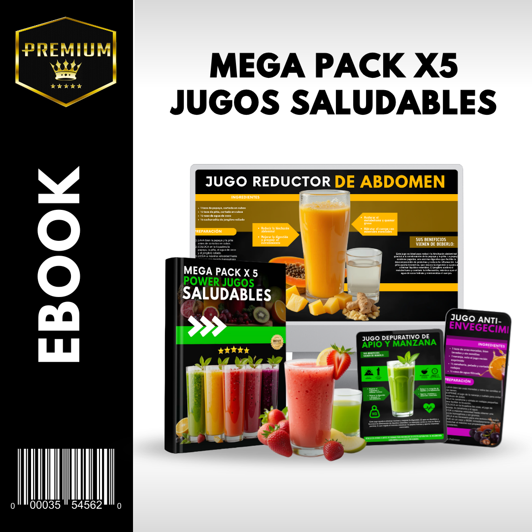 Mega Pack Power x5 Jugos Saludables - Ebook
