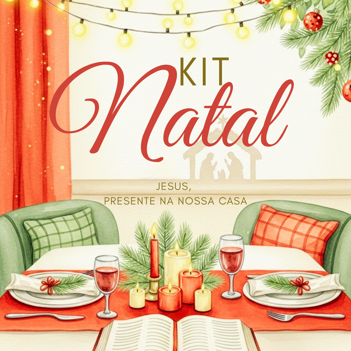 Kit Natal - Jesus, Presente na Nossa Casa