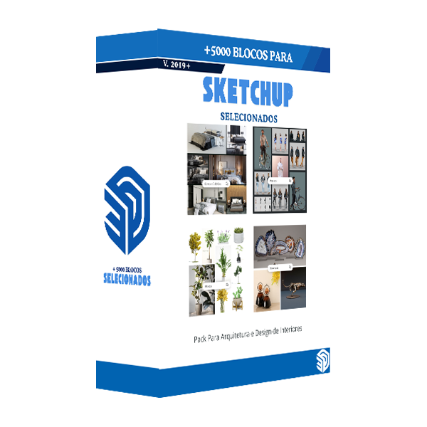 +5000 Blocos SketchUp Selecionados - Pack Para Arquitetura e Design...