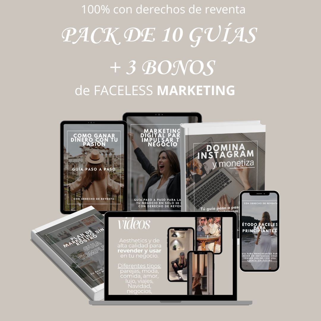 💰Gana Dinero Sin Mostrar tu Rostro: El Pack Más Completo!