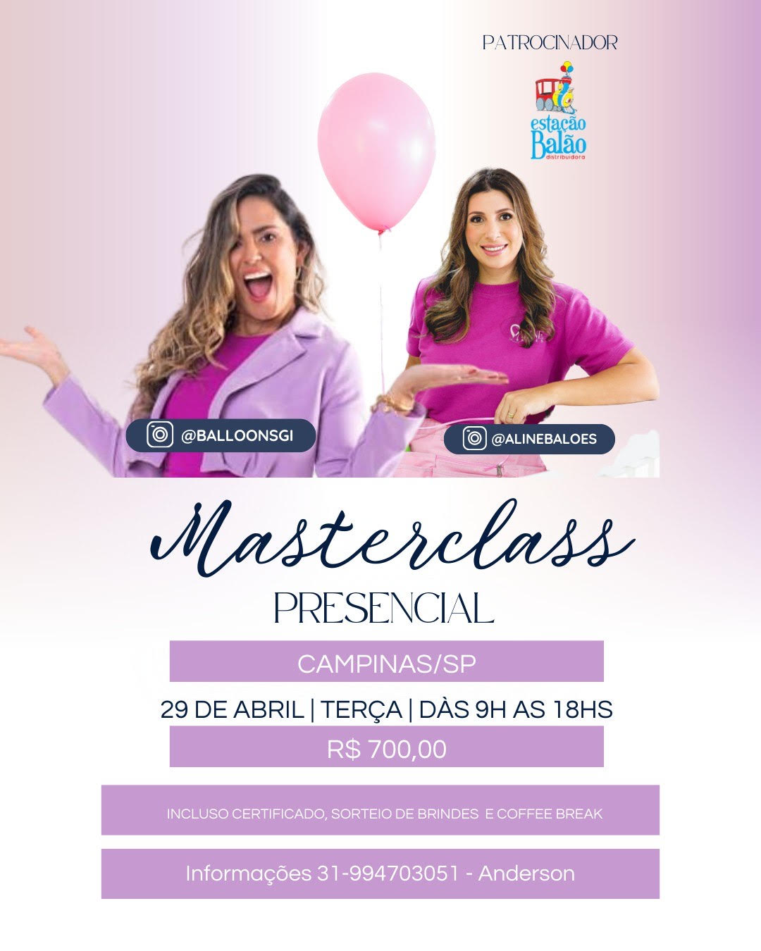 Master Class Campinas -SP PRESENCIAL