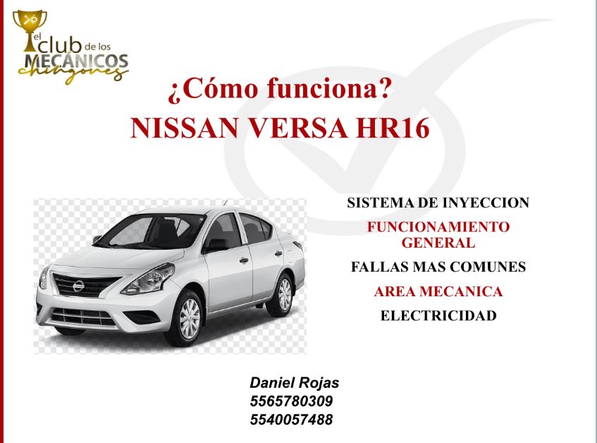 ¿Como funciona? NISSAN VERSA HR16 - Daniel Rojas | Hotmart