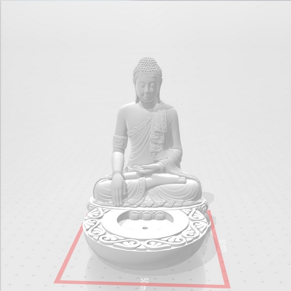 STL Para Impressão 3D - Buda Incensário