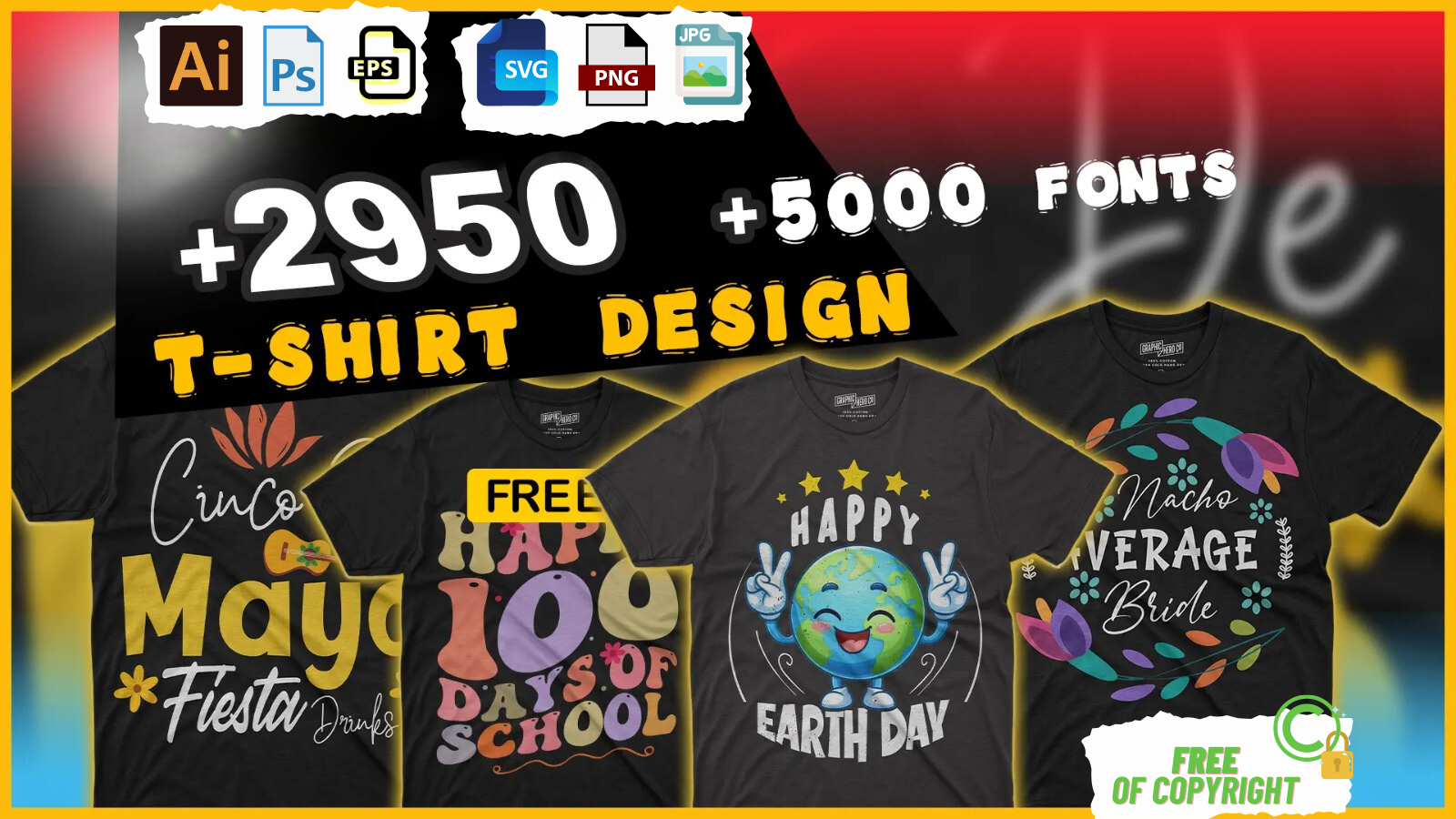 + 2900 T-Shirt Designs Editable