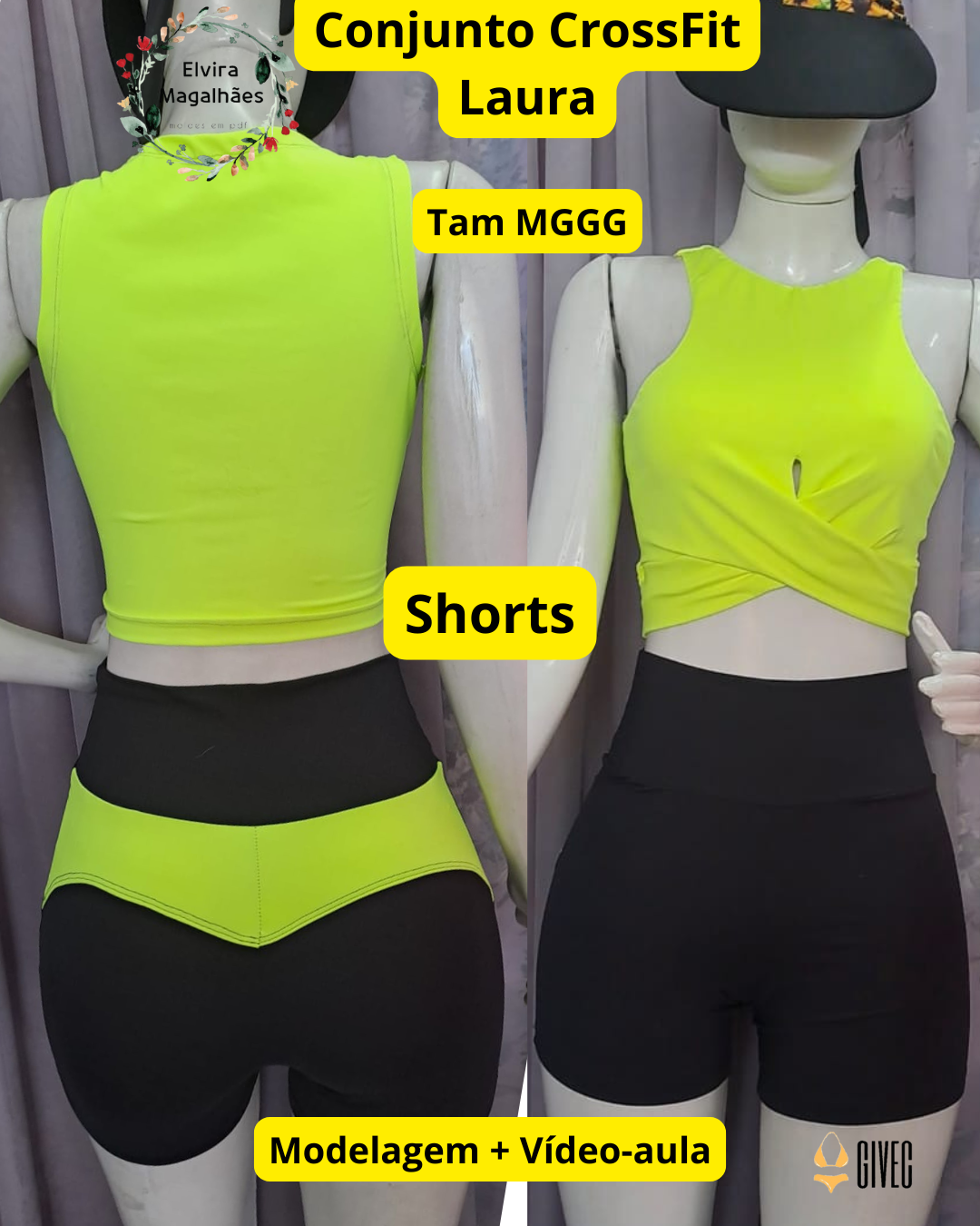 Molde Laura Shorts CrossFit ( com recorte) - Gisele iachel | Hotmart