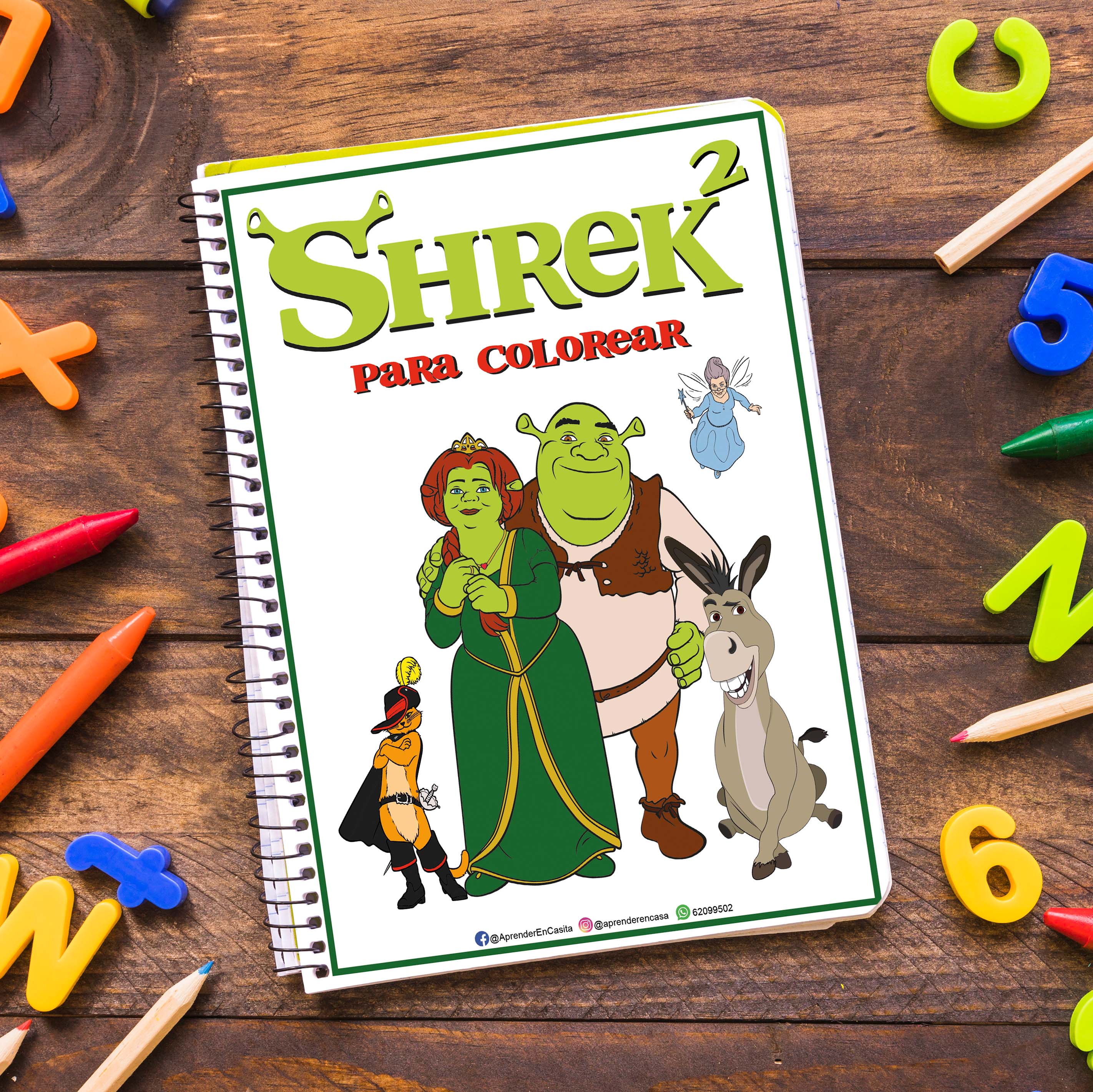 "Libro para Colorear de Shrek – ¡Aventuras Divertidas en el Panta...